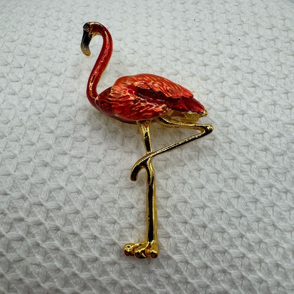 Jewelry | 32 Shiny Flamingo Pin Brooch | Poshmark